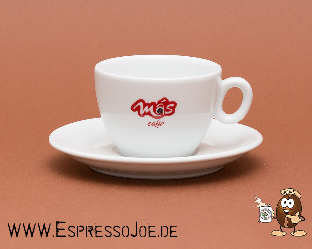 Mas Caffe Cappuccinotasse, dickwandige Ausführung mit Markenprint